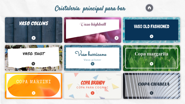 Cristalería del bar Vences | Genially