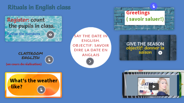 Rituals and help for English classes