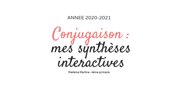 Je conjugue les verbes au présent | Genially