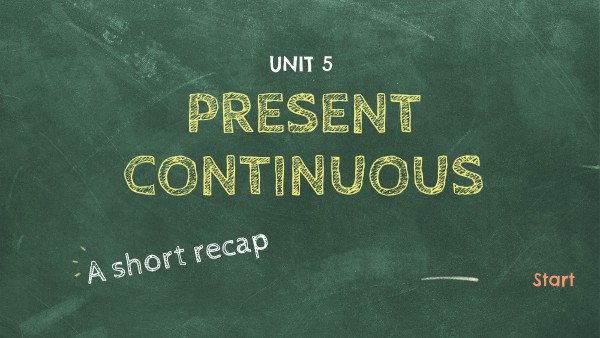 U5 Present continuous