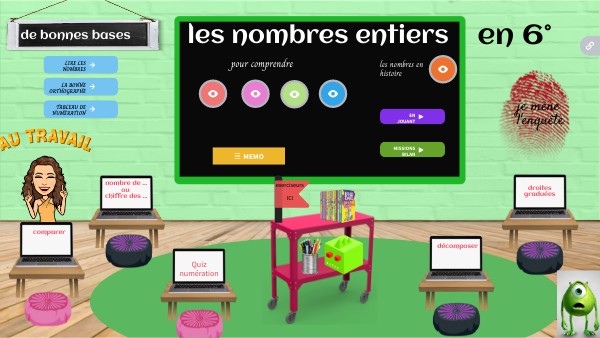 les nombres entiers | Genially