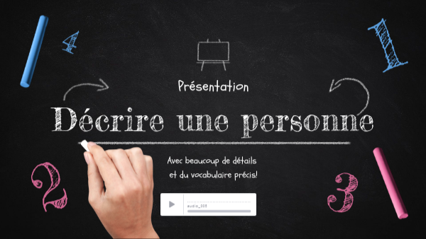 Décrire une personne | Genially