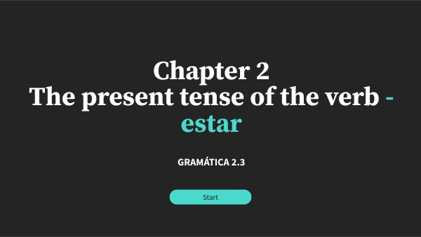 The verb estar