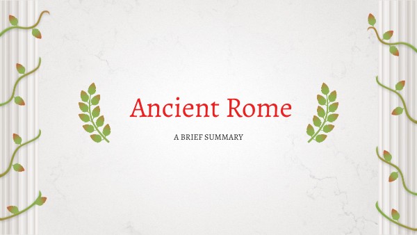 ANTIQUE ROME PRESENTATION