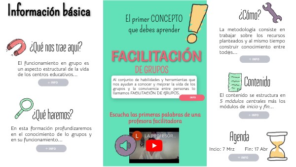 INFORMACIÓN BÁSICA DEL CURSO | Genially