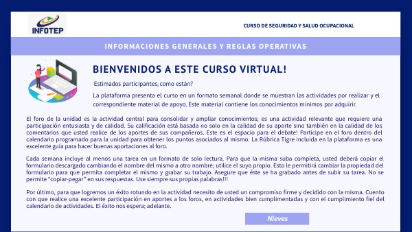 Informaciones generales SSO 30 horas y reglas operativas