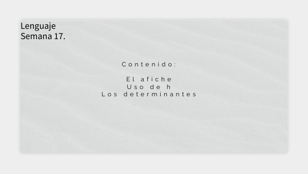 Lenguaje-Semana 17