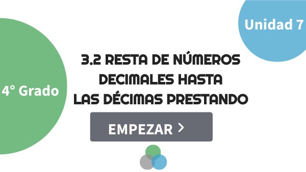 Matemática - Unidad 7.3.2 Resta de números decimales hasta las décimas ...