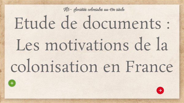 Etude document 4e motivation colonisation