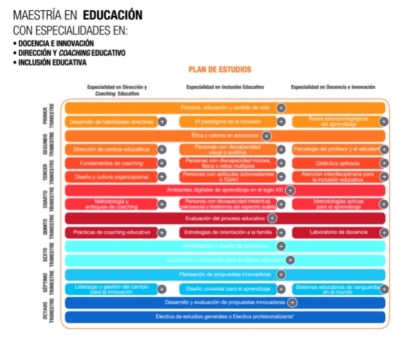 Mapa curricular Maestría en Educación