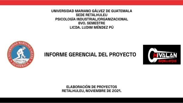 Informe Final - Elaboración de Proyectos | Genially