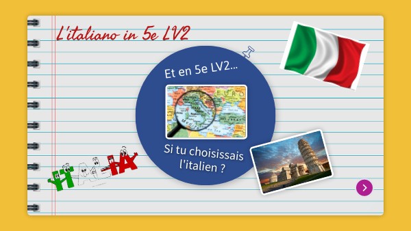 Présentation 5e LV2 | Genially