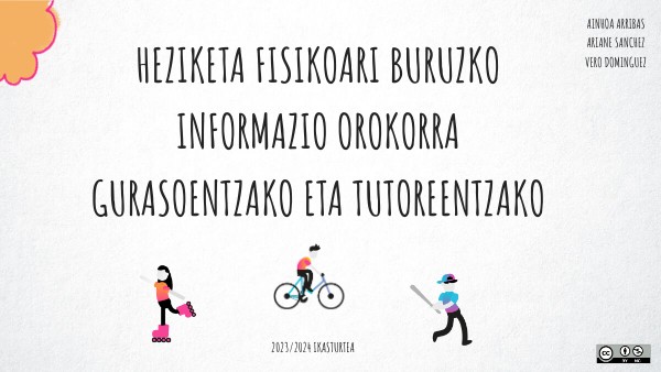 IKASTURTE HASIERA - HEZIKETA FISIKOA