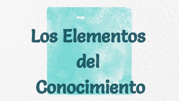 Lóg1, Elementos del conocimiento
