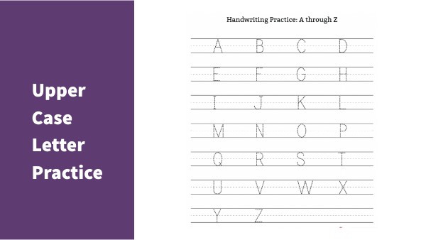 ABC Upper Case Letter Formations