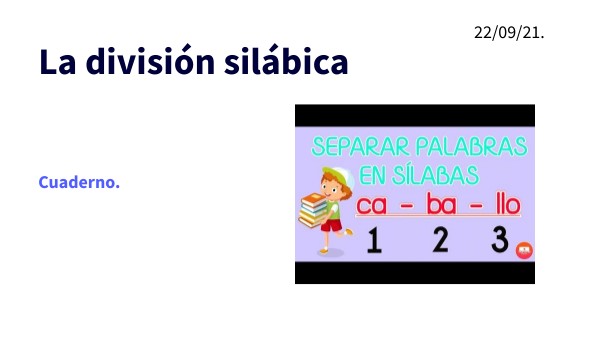 La división silábica. | Genially