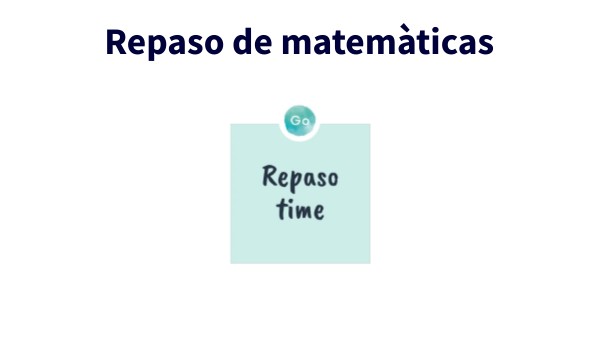 Repaso de matemàticas