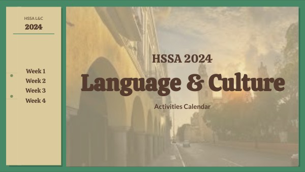 Calendario HSSA L&C S1 2024 | Genially
