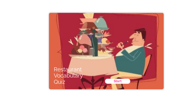 Restaurant Vocabulary Quiz | Genially