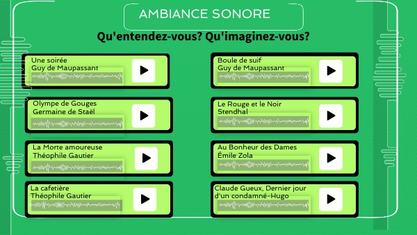 ambiance sonore | Genially