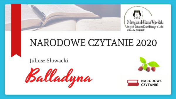 Balladyna - Narodowe Czytanie 2020 | Genially