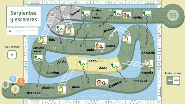 Copia - SERPIENTES Y ESCALERAS PALABRAS | Genially