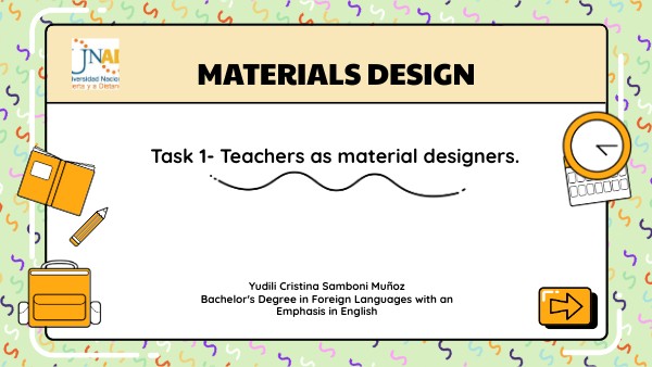 Teachers as material designers. | Genially