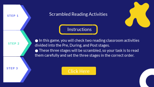 01 Scrambled Reading Activities - methodology | Genially