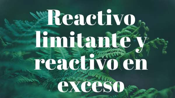 Reactivo limitante y en exceso | Genially