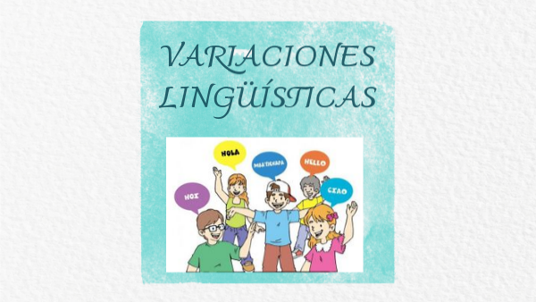 Variaciones lingüísticas