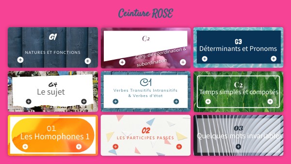 CEINTURES 5ème | Genially