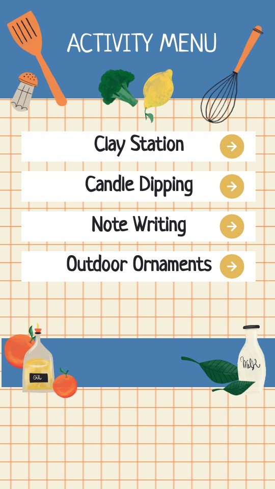 Saturnalia Activity Menu