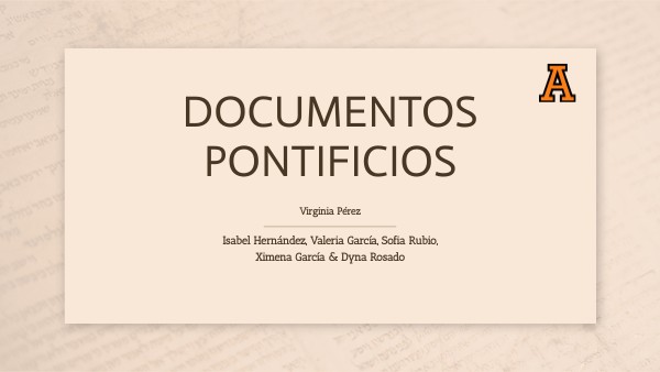 Documentos Pontificios | Genially