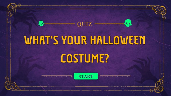 Halloween costume quizz | Genially