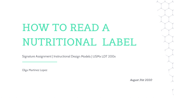 How to read a Nutritional Label | Genially