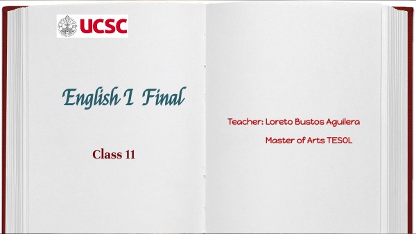 ENGLISH I FINAL Class 14