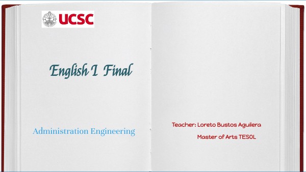 ENGLISH I FINAL Adminstration Engineering Class 1 | Genially