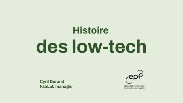Histoire des Low-tech