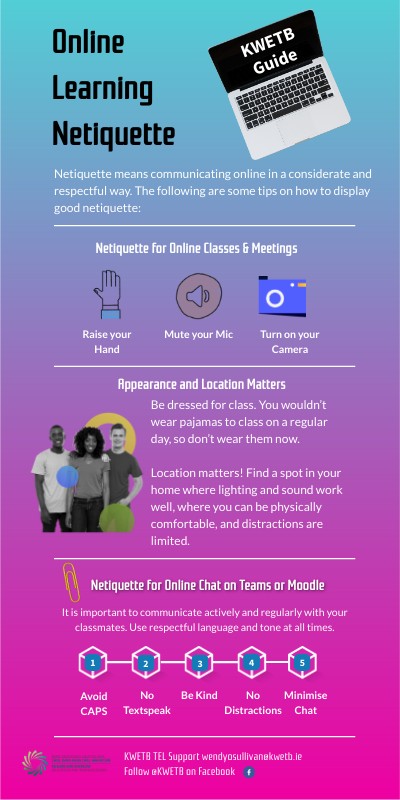 KWETB Online Netiquette Guide for Students | Genially