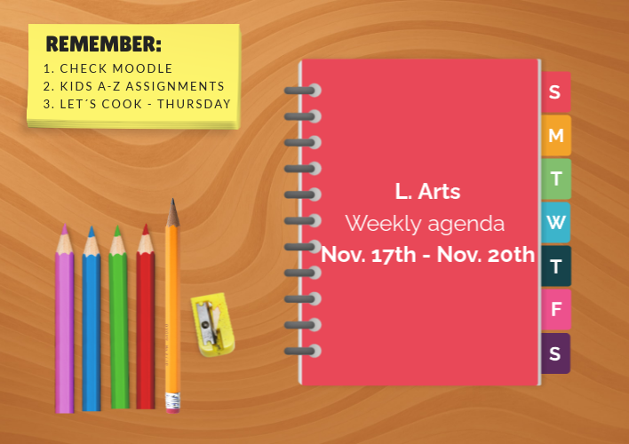 Agenda Nov. 17th - Nov 20th | Genially