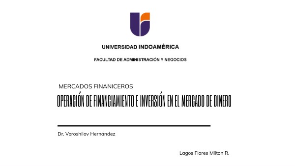 OPERACION FINANCIERA | Genially