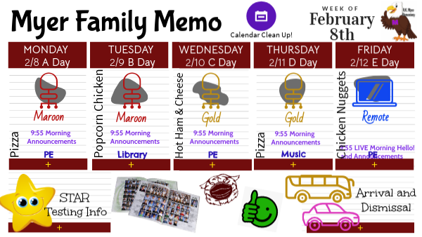 Myer Family Memo 2-8-21 | Genially