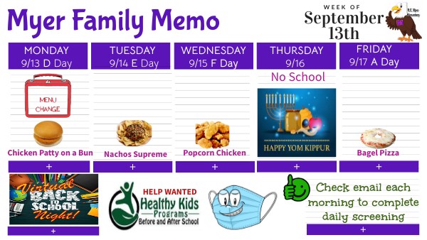 Myer Family Memo 9-13-21 | Genially