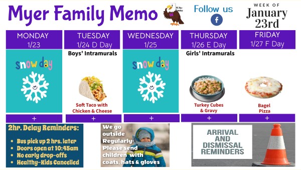 Myer Family Memo 1-23-23 | Genially