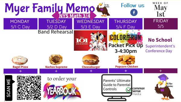 Myer Family Memo 5-1-23 | Genially