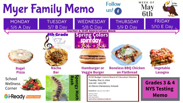 Myer Family Memo 5-6-24 | Genially