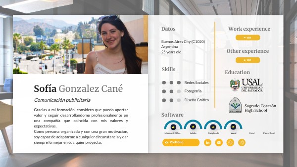 CV - Sofía González Cané | Genially