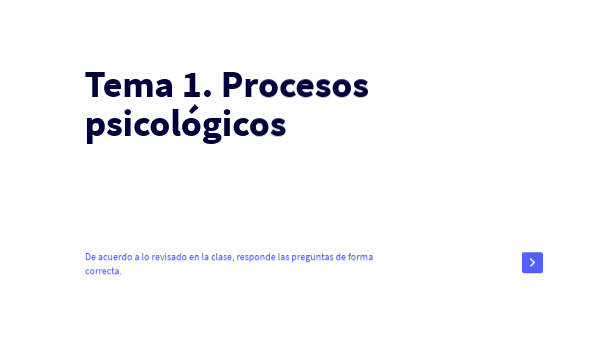 Tema 1. Procesos psicológicos, repaso