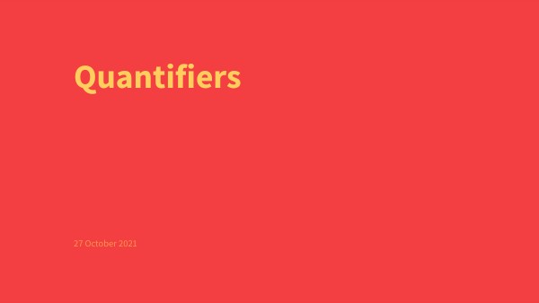 Quantifiers