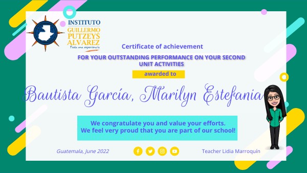 CERTIFICATE UNIT 2 2022 | Genially